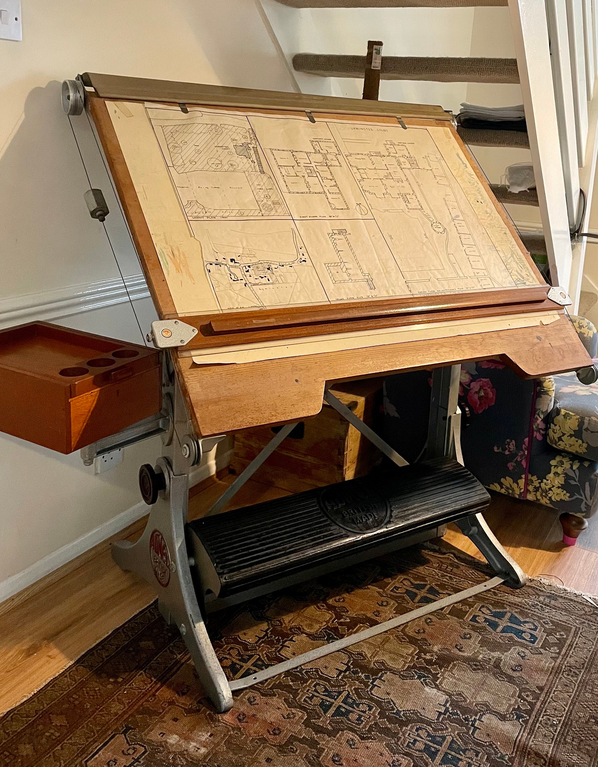 Admel 1950s Drafting Table Adjustable Drafting Board - Etsy