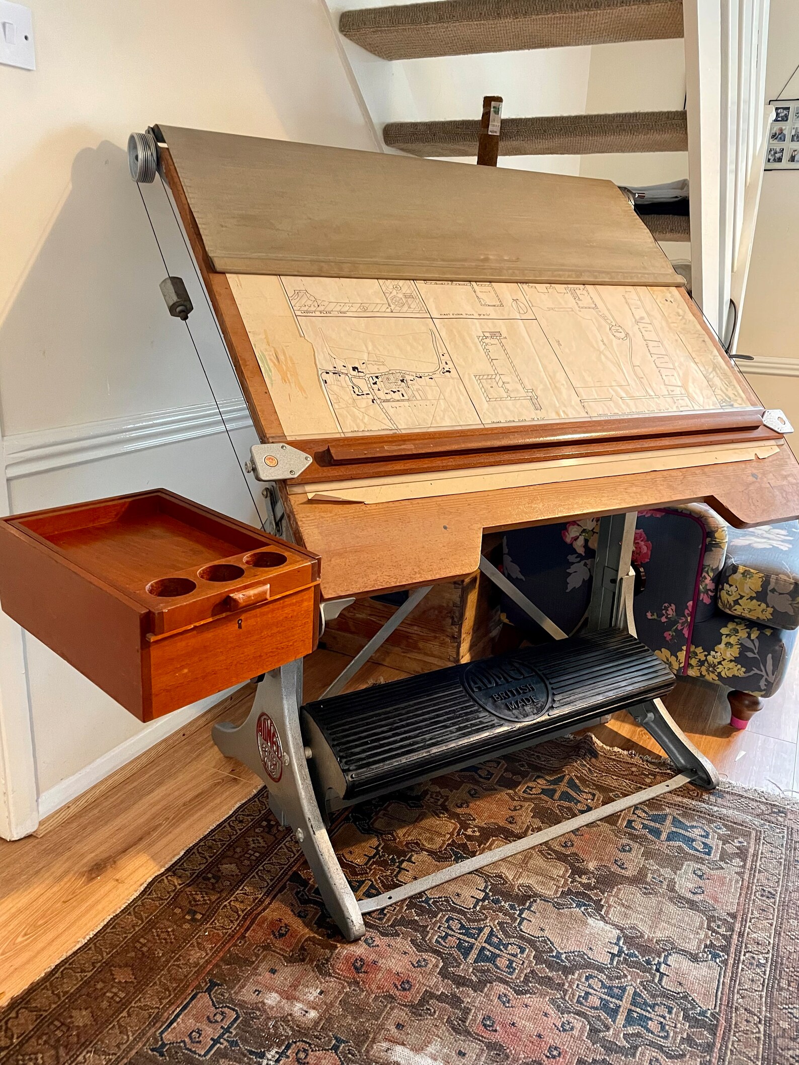 Admel 1950s Drafting Table Adjustable Drafting Board - Etsy