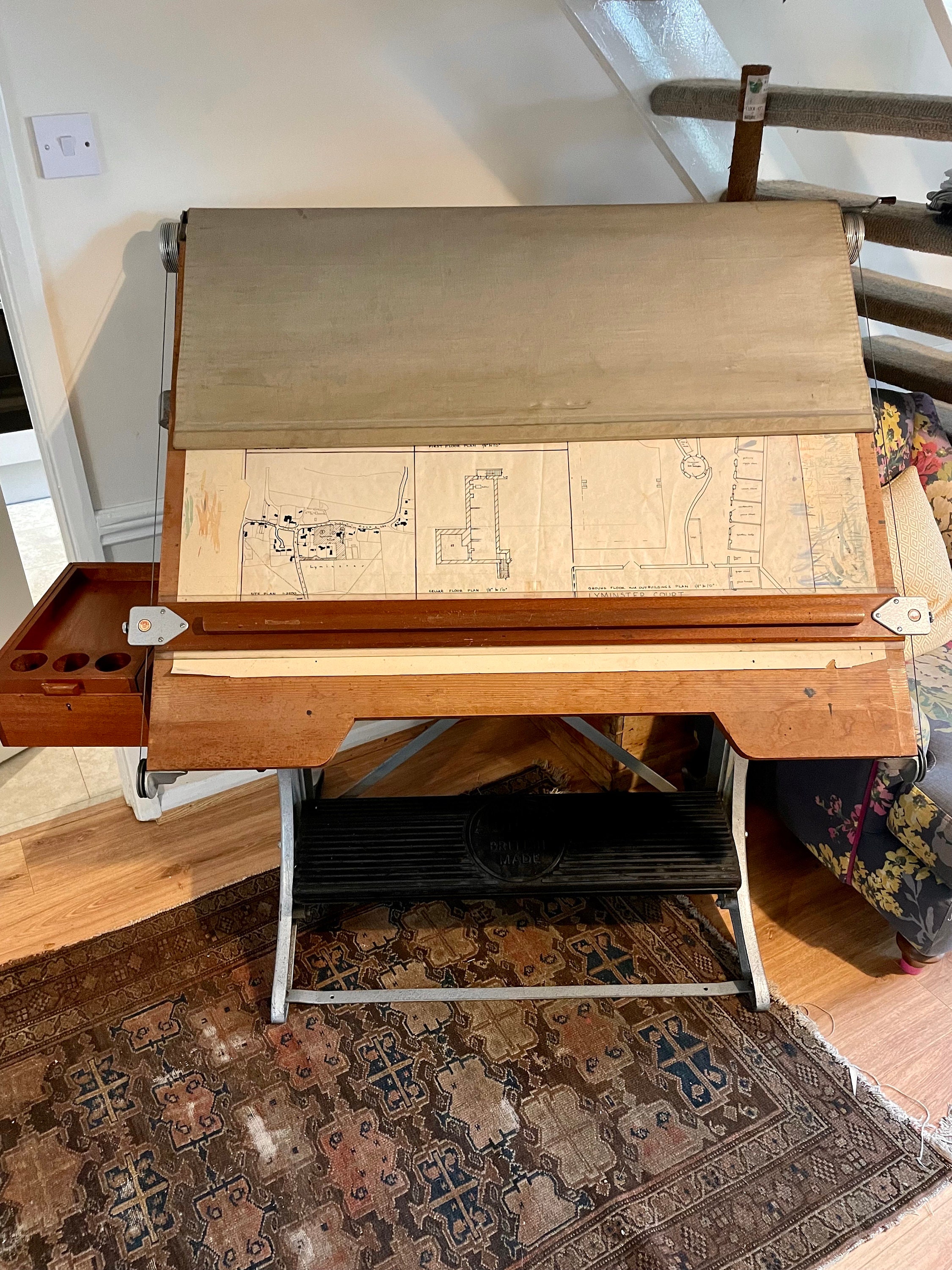 Admel 1950s Drafting Table Adjustable Drafting Board - Etsy