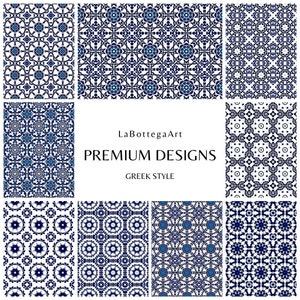 Tile Patterns - Premium Designs Greek Style - Etsy