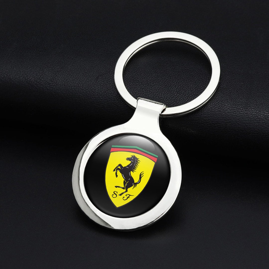 Leather Keychain Ferrari Key Fob Car Accessories Keyring Nice Hand Made ...