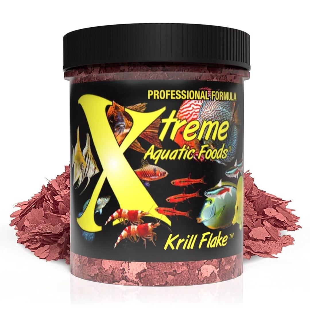Fish Food Flakes 1 Oz. Xtreme Aquatic Foods Krill Live Freshwater ...