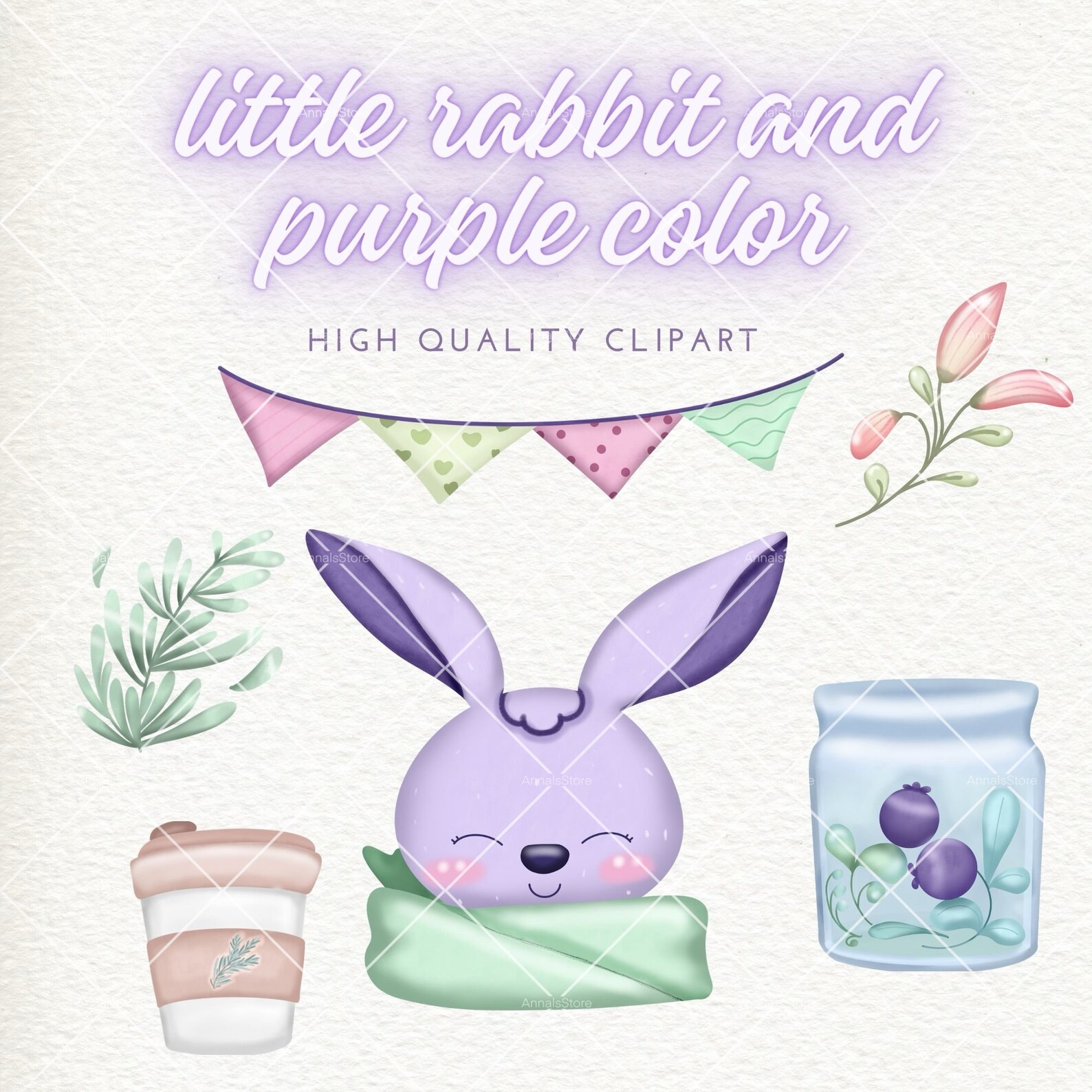 Watercolor Wetlands Clipart, Cute Swamp Clipart, Cute Rabbit Clipart ...