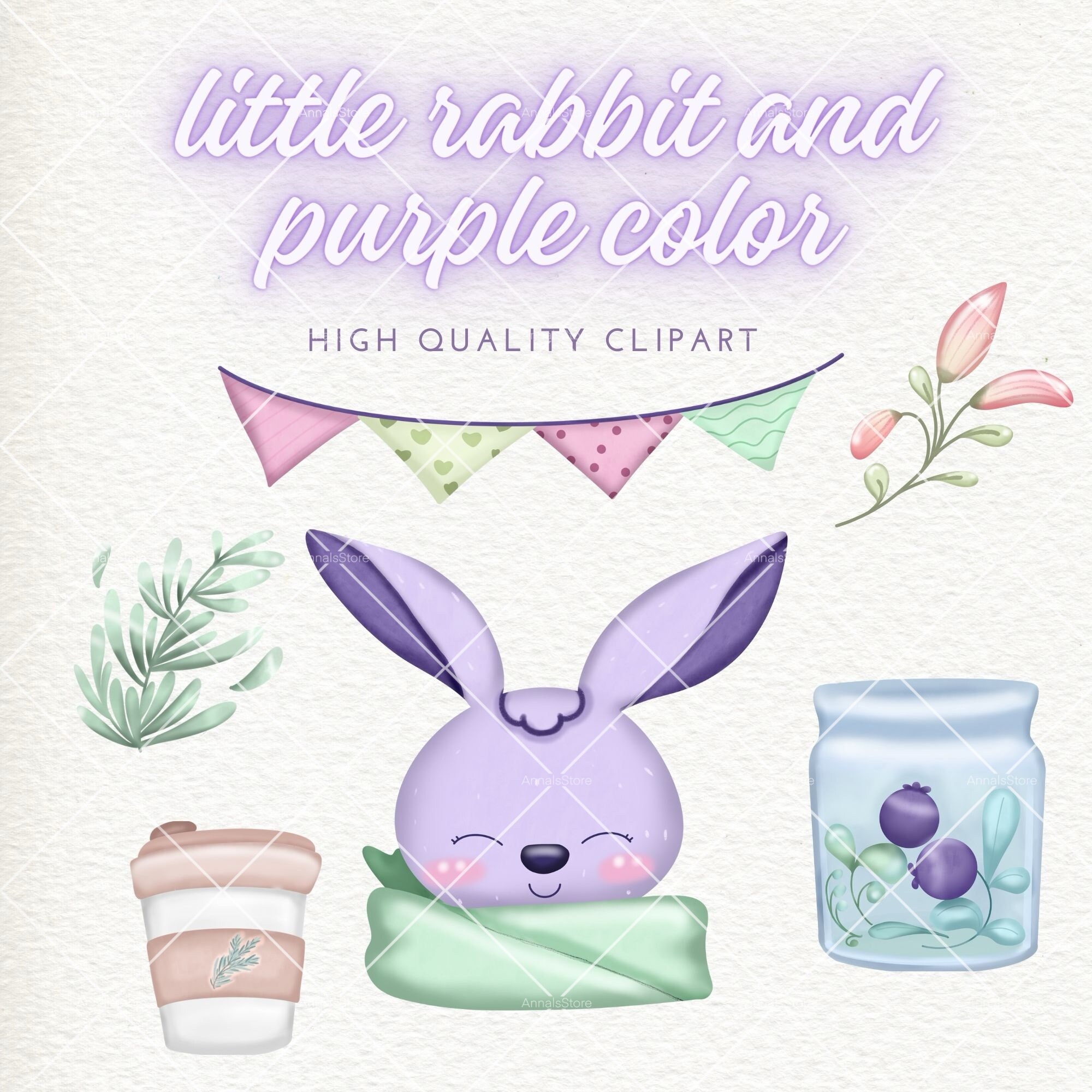 Watercolor Wetlands Clipart, Cute Swamp Clipart, Cute Rabbit Clipart ...