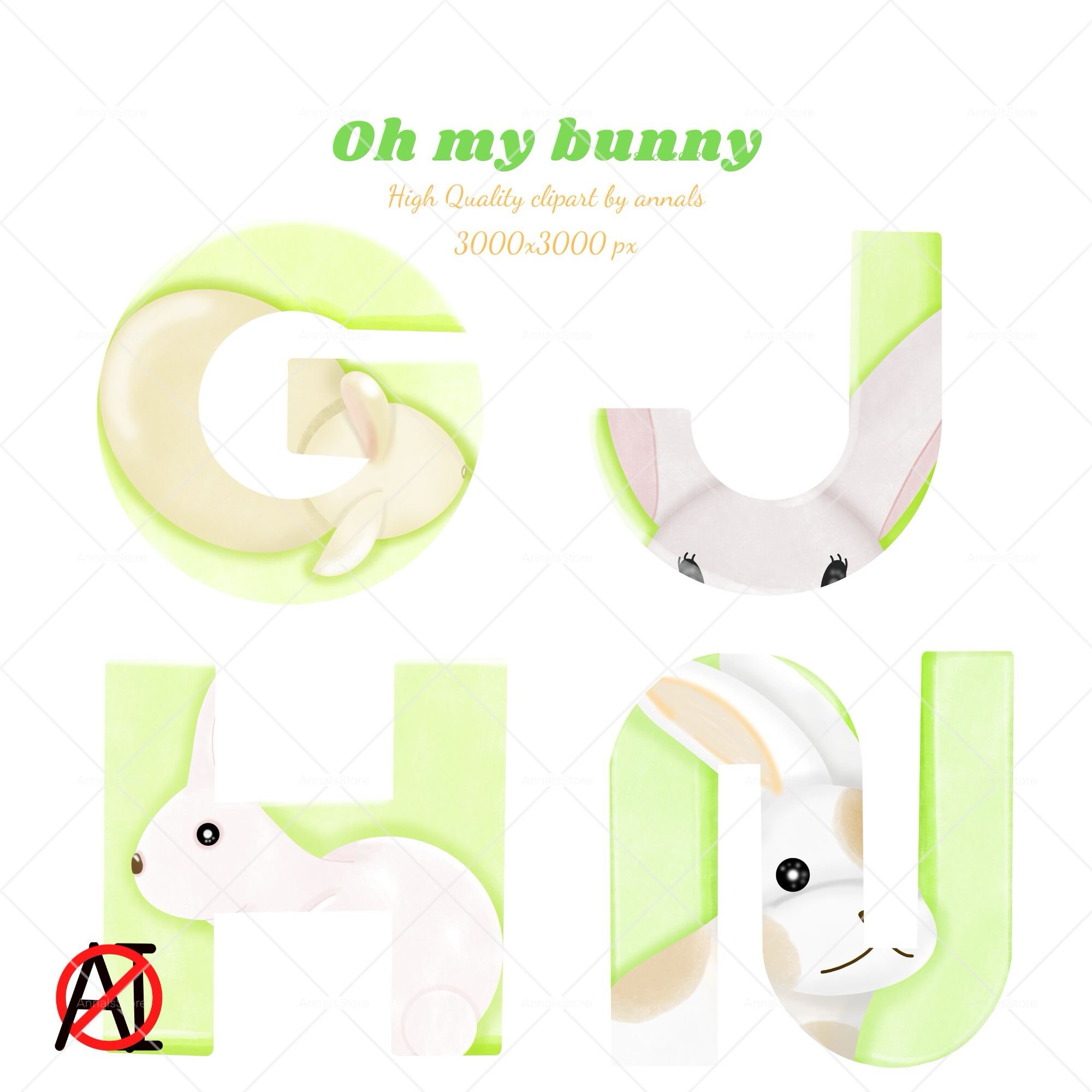 Rabbit Alphabet, Birthday Alphabet, Alphabet Clipart, Party Alphabet ...