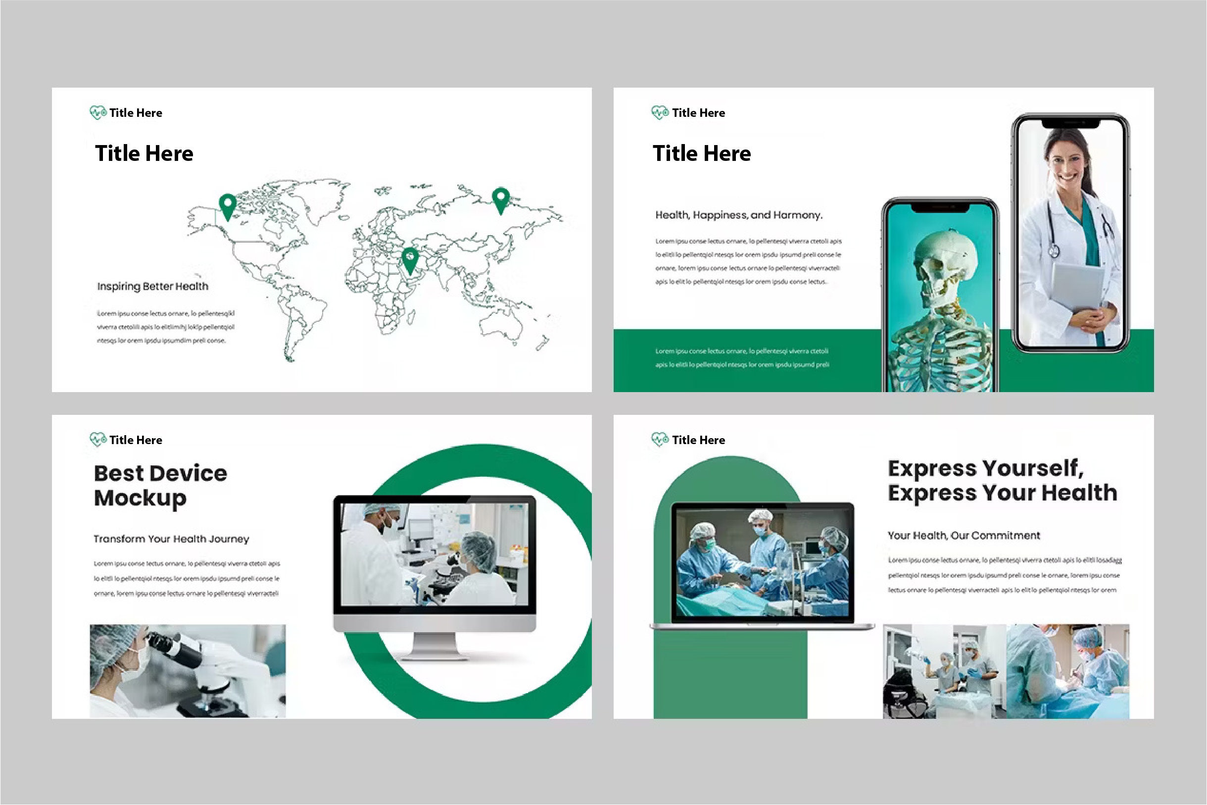 Corporate Healthcare Presentation Template - Editable Powerpoint/google ...