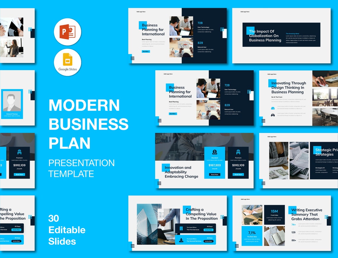 Blue Business PPT, Business Powerpoint Template, Power Point, Business Presentation, Powerpoint ...