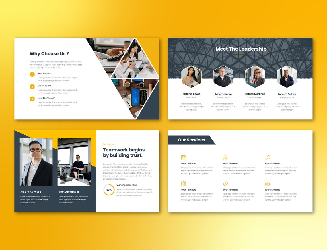 Professional Company Profile Presentation Template - Compatible With ...