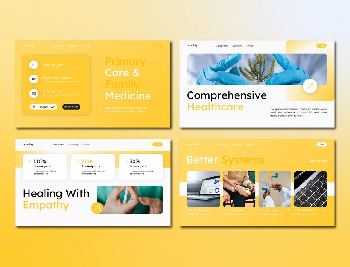 Yellow Medical Powerpoint Template: Professional Health Presentation ...