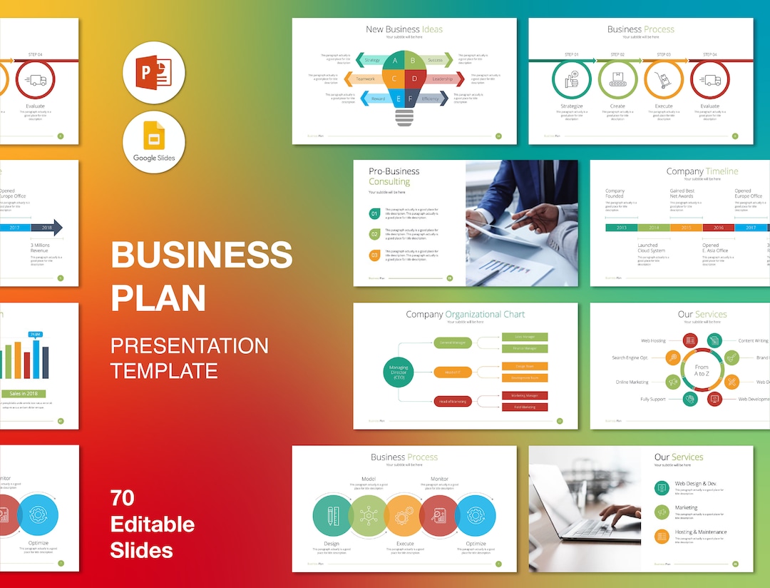 Professional Full Color Business Plan & Startup Presentation Template ...