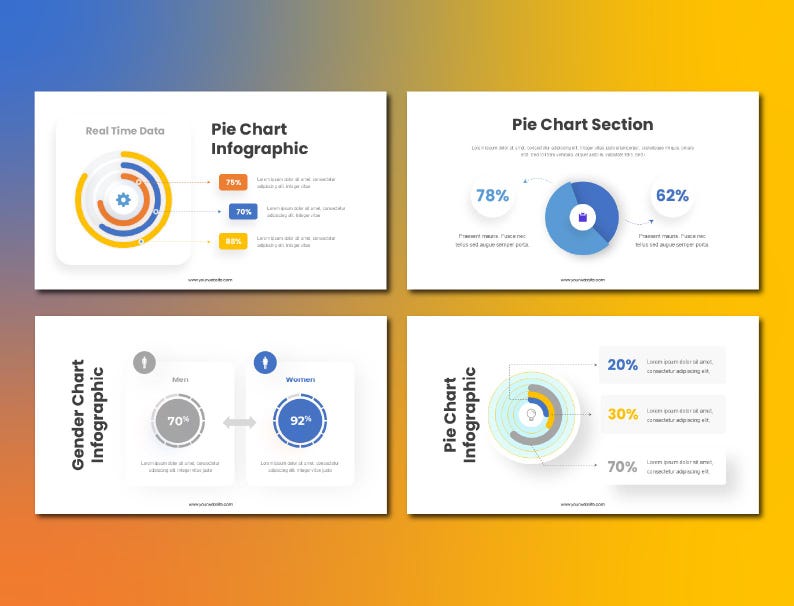 Sales Data Pie Chart Infographic: Powerpoint Presentation Template (PPT ...
