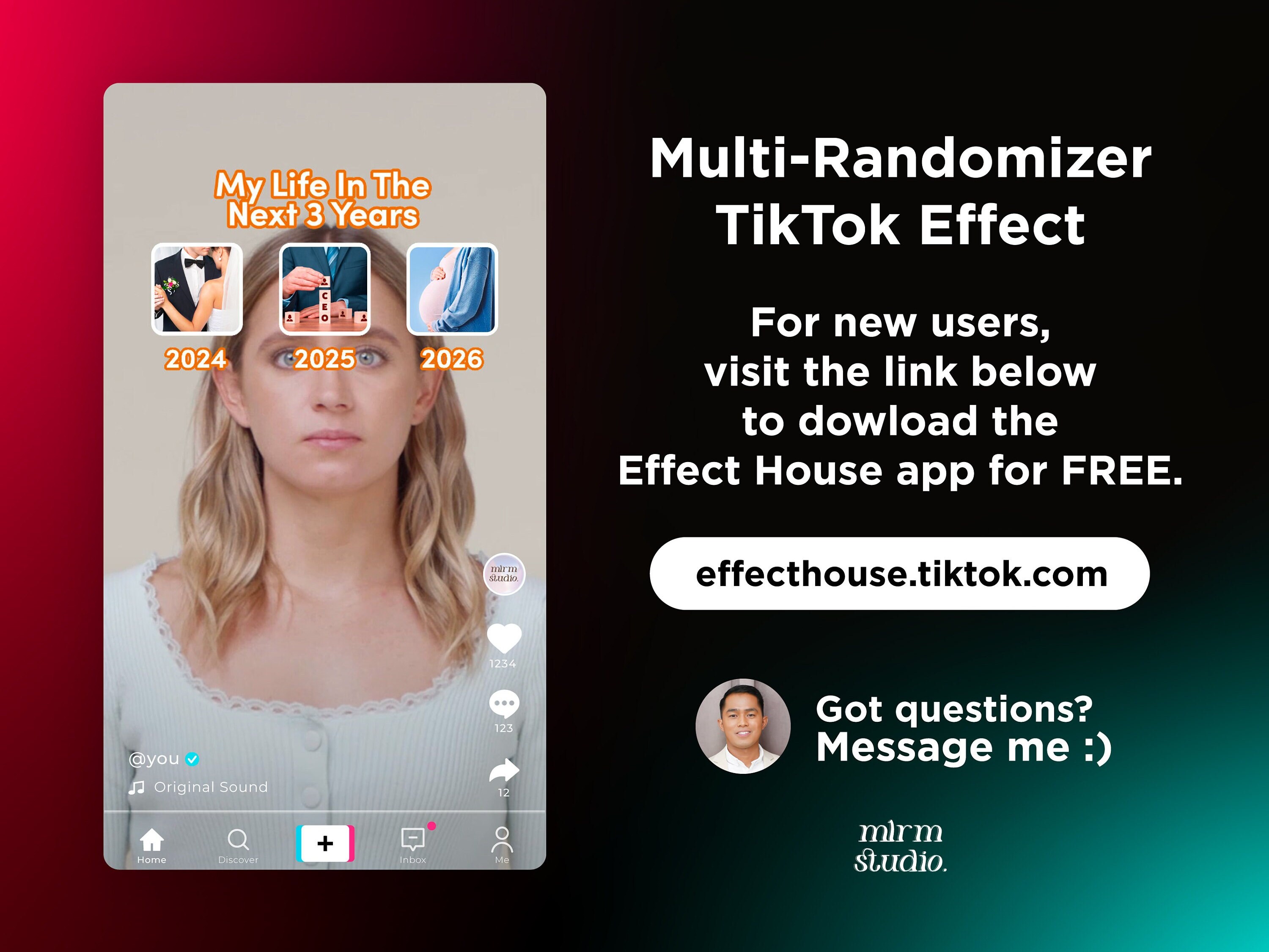 Tiktok Randomizer Effect, Customizable Tiktok Filter, Fully Editable ...