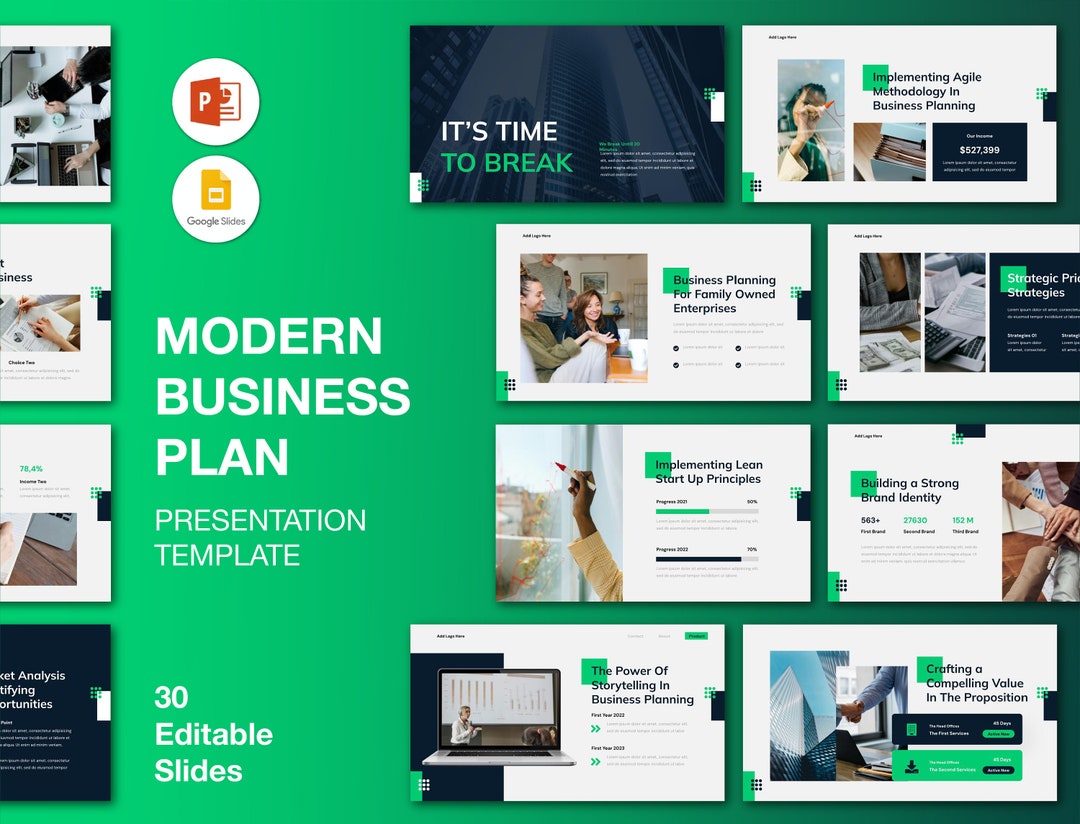 Simple Business Plan Template Modern Business Plan Presentation Modern Business Plan