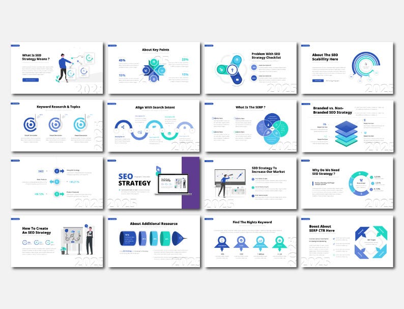 SEO Strategy Infographic Powerpoint Presentation: Editable Digital ...
