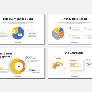 Sales Data Pie Chart Infographic: Powerpoint Presentation Template (PPT ...