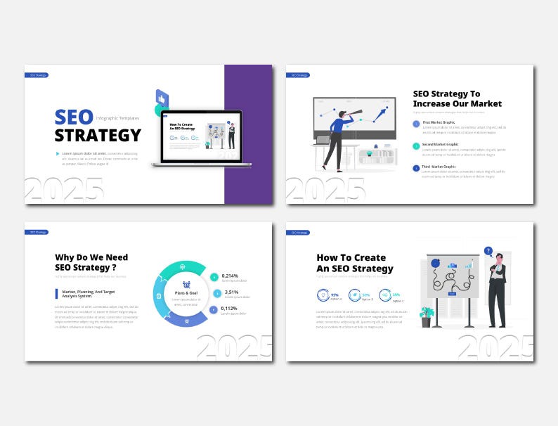 SEO Strategy Infographic Powerpoint Presentation: Editable Digital ...