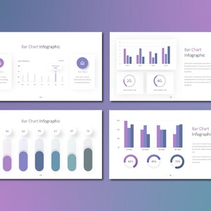 Violet Bar Chart Infographic Presentation: Powerpoint & Google Slides ...