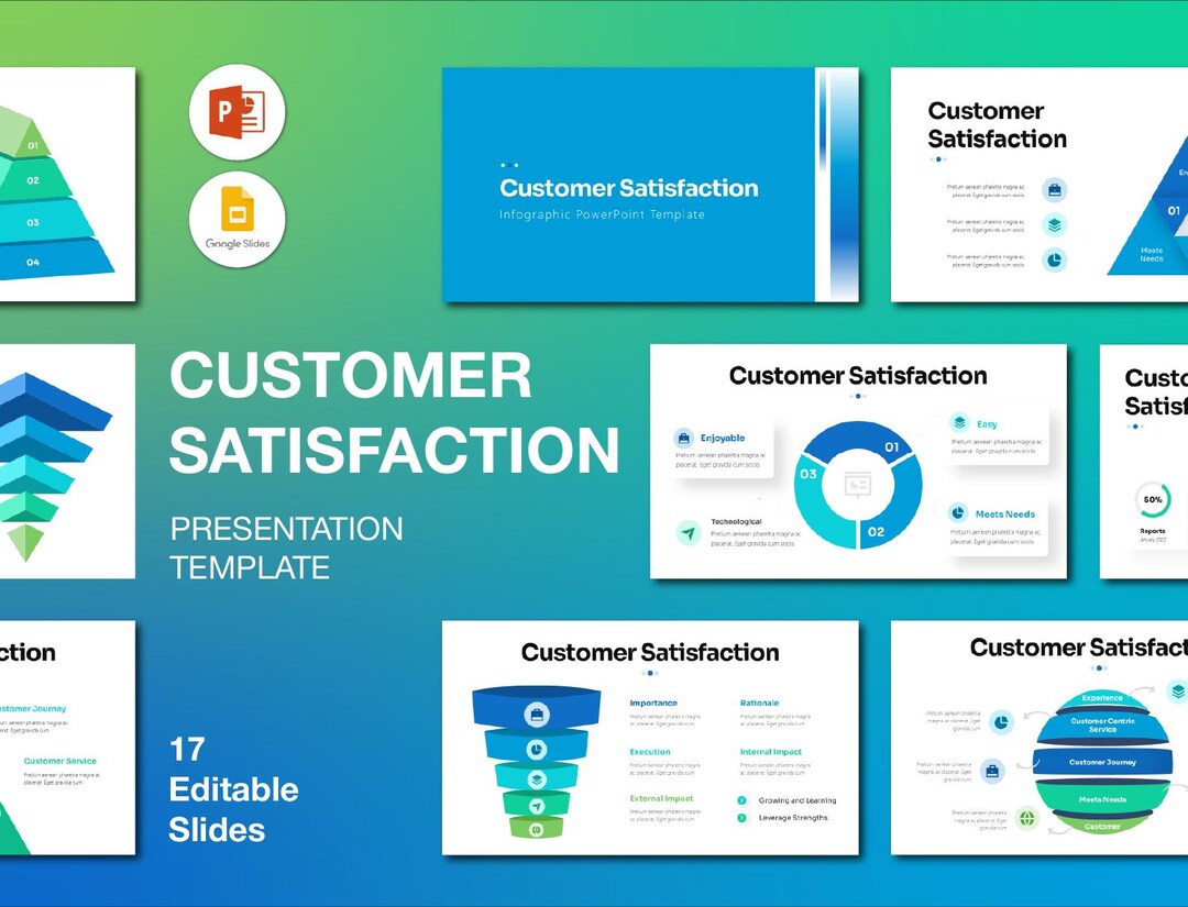 Blue Customer Satisfaction Infographics Powerpoint Presentation ...