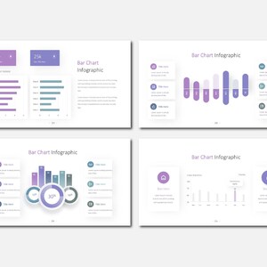 Violet Bar Chart Infographic Presentation: Powerpoint & Google Slides ...