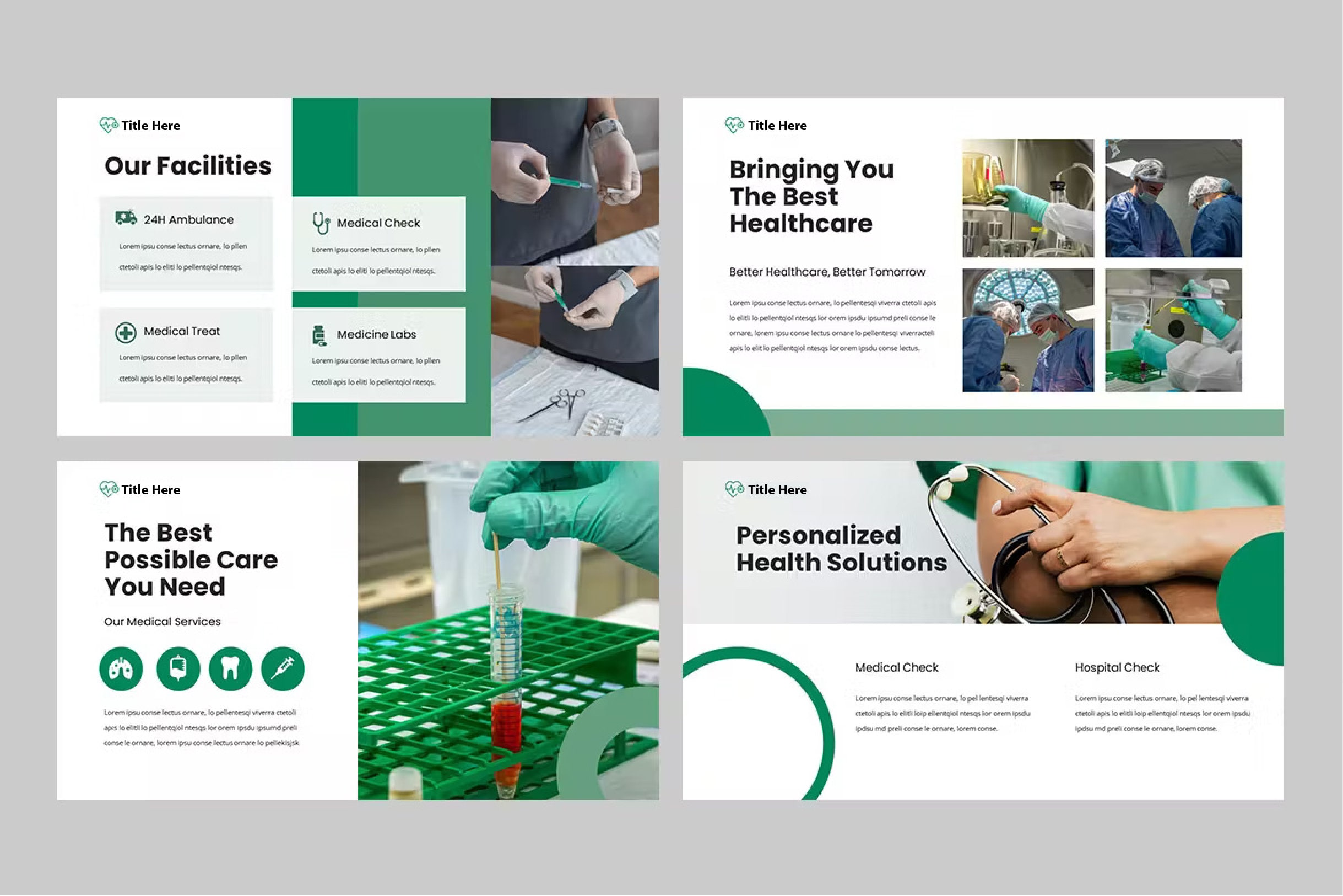 Corporate Healthcare Presentation Template - Editable Powerpoint/google ...