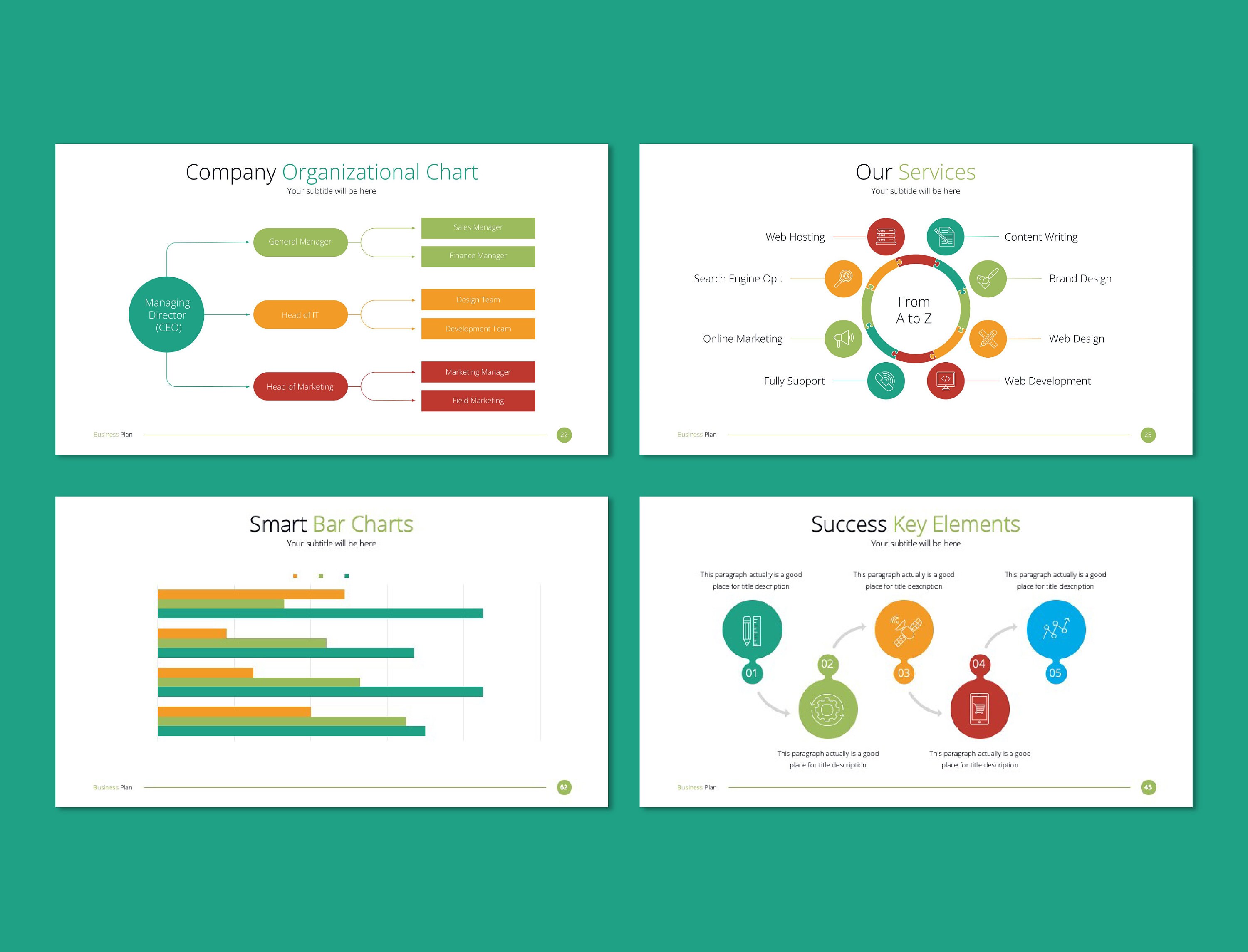 Professional Full Color Business Plan & Startup Presentation Template ...