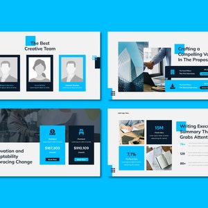 Blue Business Powerpoint Template: 30 Editable Slides (PPT Digital ...