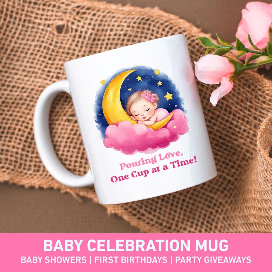 Baby Shower Mug, It's a Girl Mug, Baby Shower Coffee Mug, Baby Gif Mug ...