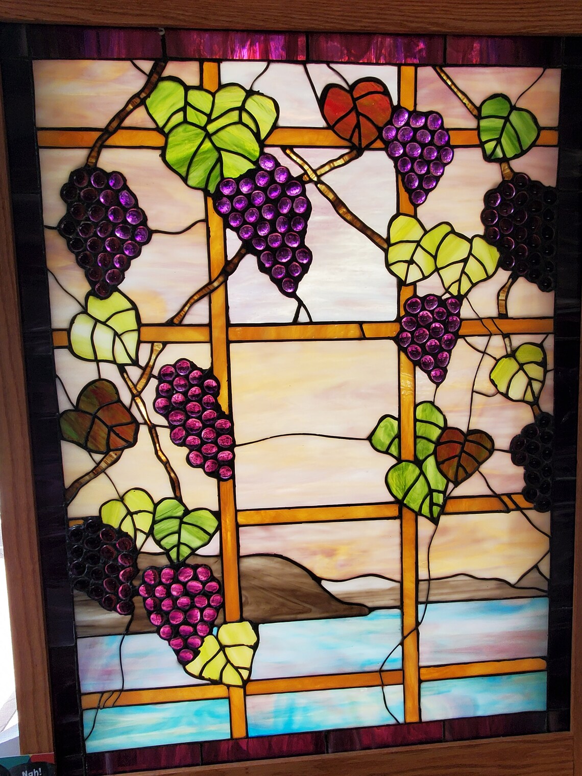 Stained Glass Boat in Water - Etsy