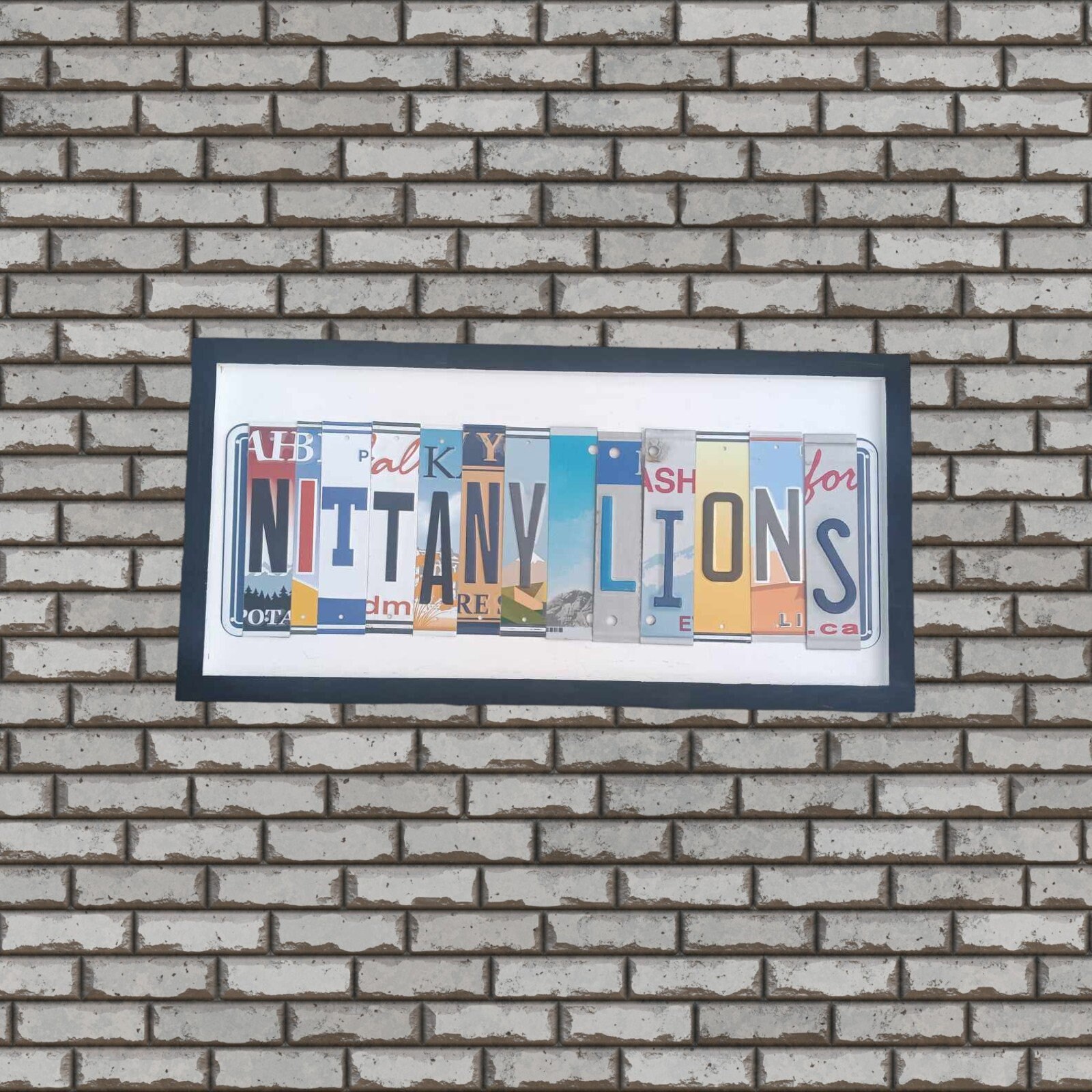Penn State Nittany Lions Sign License Plate Letters on Frame Unique ...