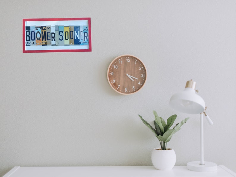 Oklahoma Sooners Boomer Sooner Sign Made With License Plate - Etsy