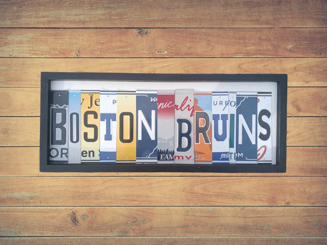 Boston Bruins Sign. Hand Made Sign Made With License Plate Letters on a ...