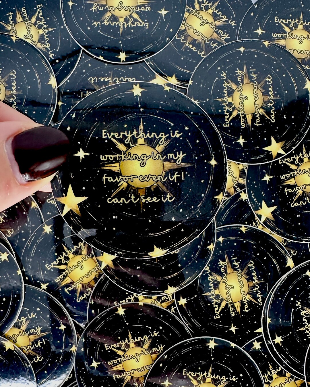 Manifestation Vinyl Sticker, Laptop Sticker, Celestial Aesthetic ...