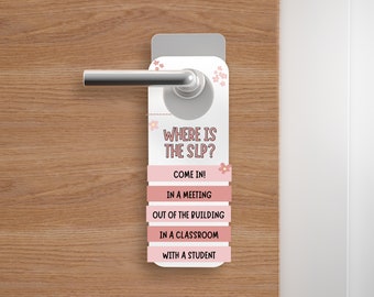 Where is the Speech Language Pathologist Sign, SLP Door Sign SLP Gift ...