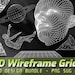 300+ Wireframe Grid 3D Bundle Futuristic Design for Gamer Modern ...