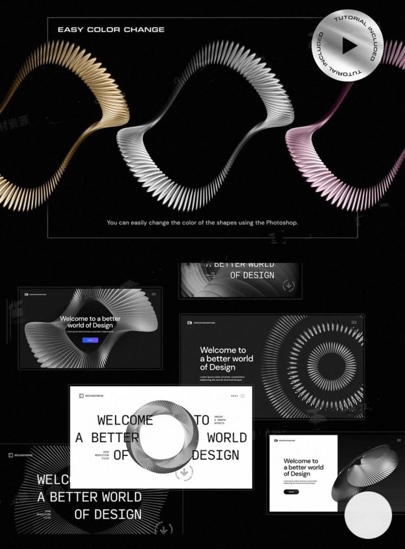 80+ Chrome 3D Acid Futuristic Abstract Circle Clipart Digital Art ...