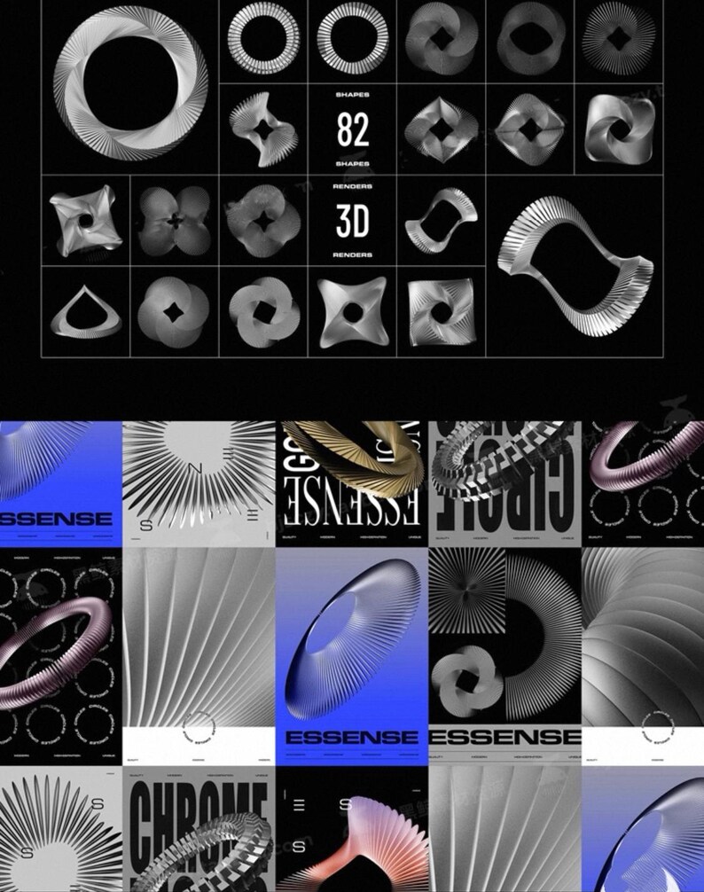 80+ Chrome 3D Acid Futuristic Abstract Circle Clipart Digital Art ...