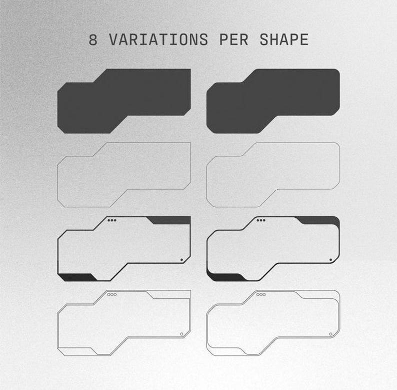 112 Futuristic Sci-fi Digital Clipart Svg Png Ai Eps Vector Graphics Bundle for Cricut Print ...