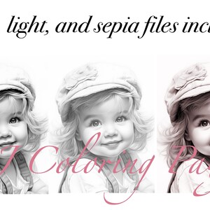 20 Adorable Little Rascals, Digital Grayscale and Sepia Coloring Pages ...