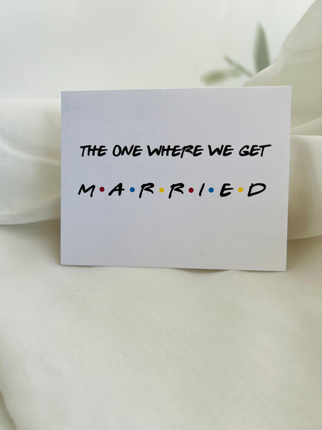 The One Where We Get Married | FRIENDS Themed Wedding Card Printable - Etsy