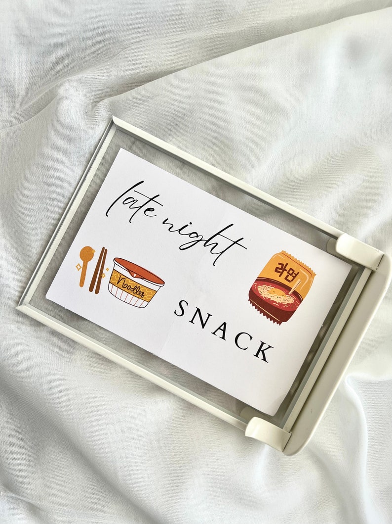 Late Night Snack Sign (korean Ramen Edition) | Snacks Sign Printable - Etsy