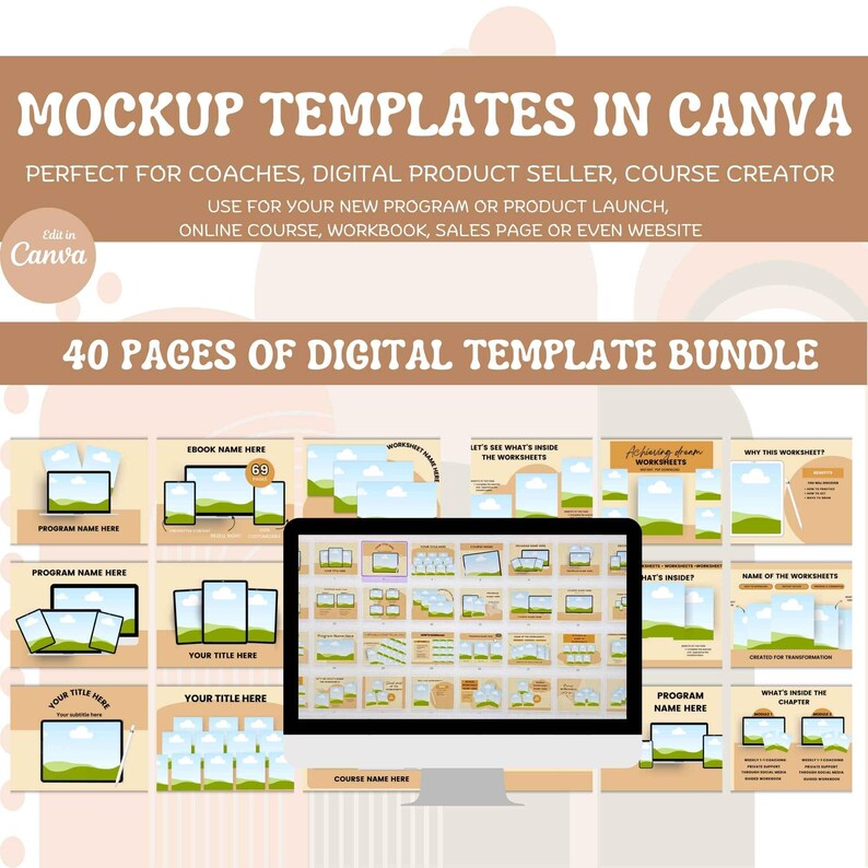 Mockup Templates Mockup Digital Templates Canva Templates Digital ...