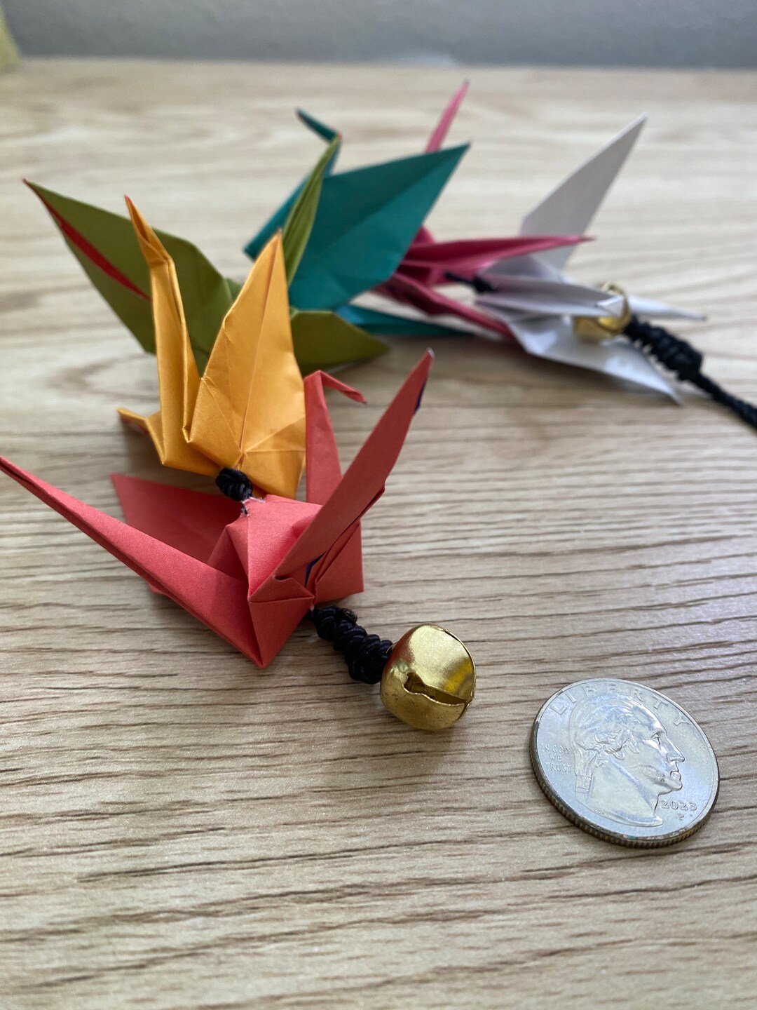 Origami Wall Art 6 Origami Vibrant Color Origami Paper wind Chimes. - Etsy