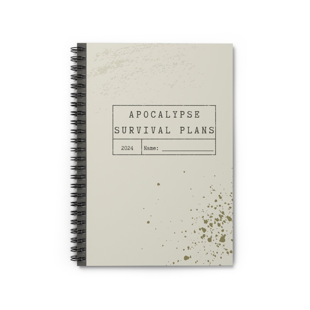 Apocalypse Survival Plans Spiral Notebook - Ruled Line - Etsy