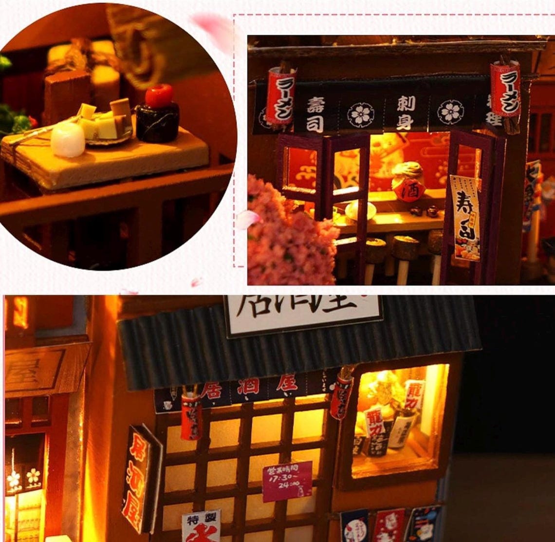 Japanese Japan Cherry Blossom Alley Book Nook DIY Kit With Led,japanese ...