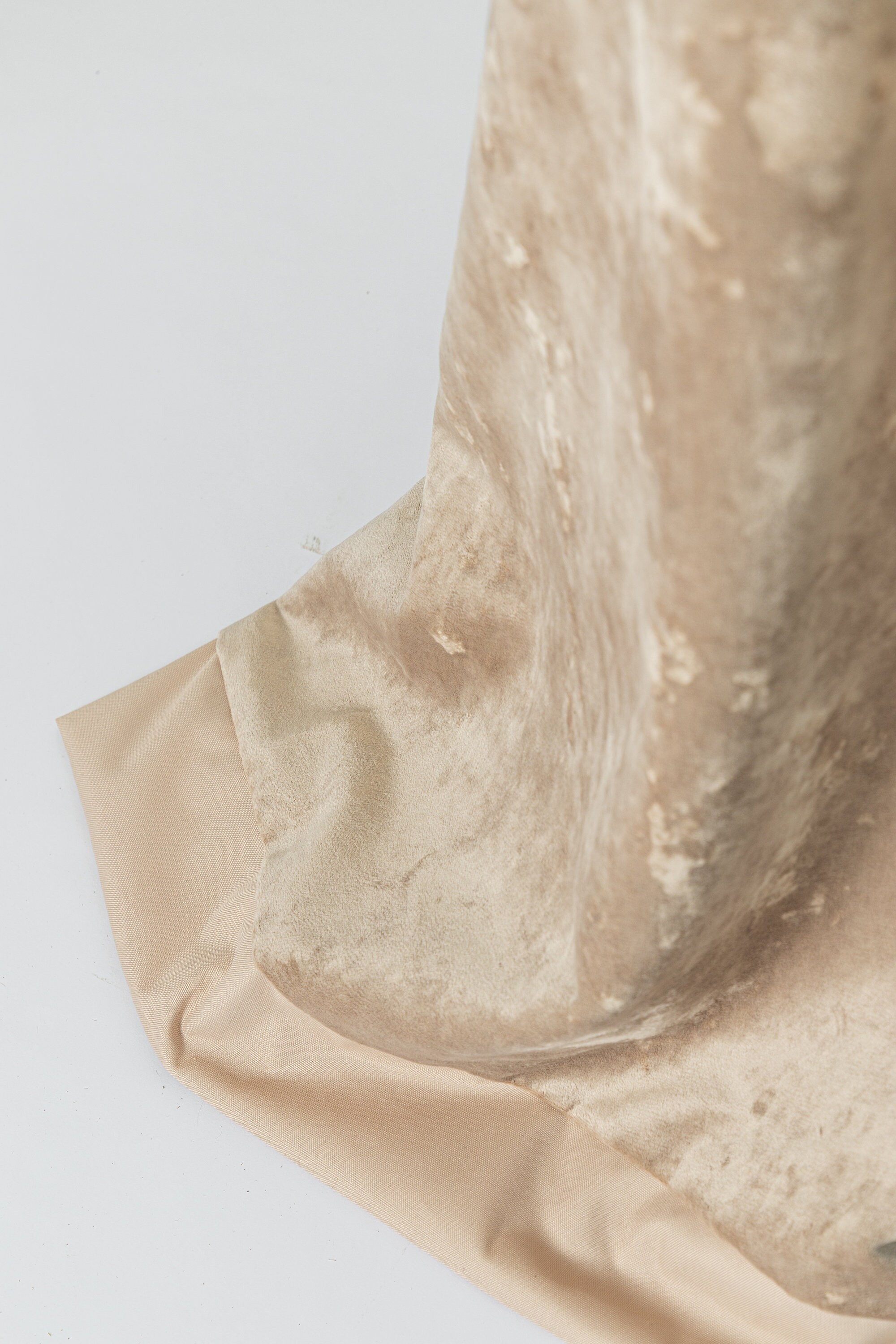 Luxury Shower Curtains, Velvet Fabric Bath Drape With Water Repellent ...