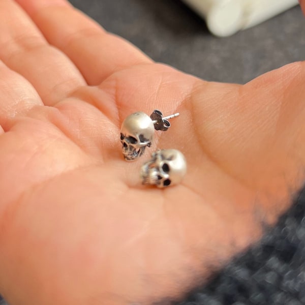 Skull Stud Earrings - Etsy