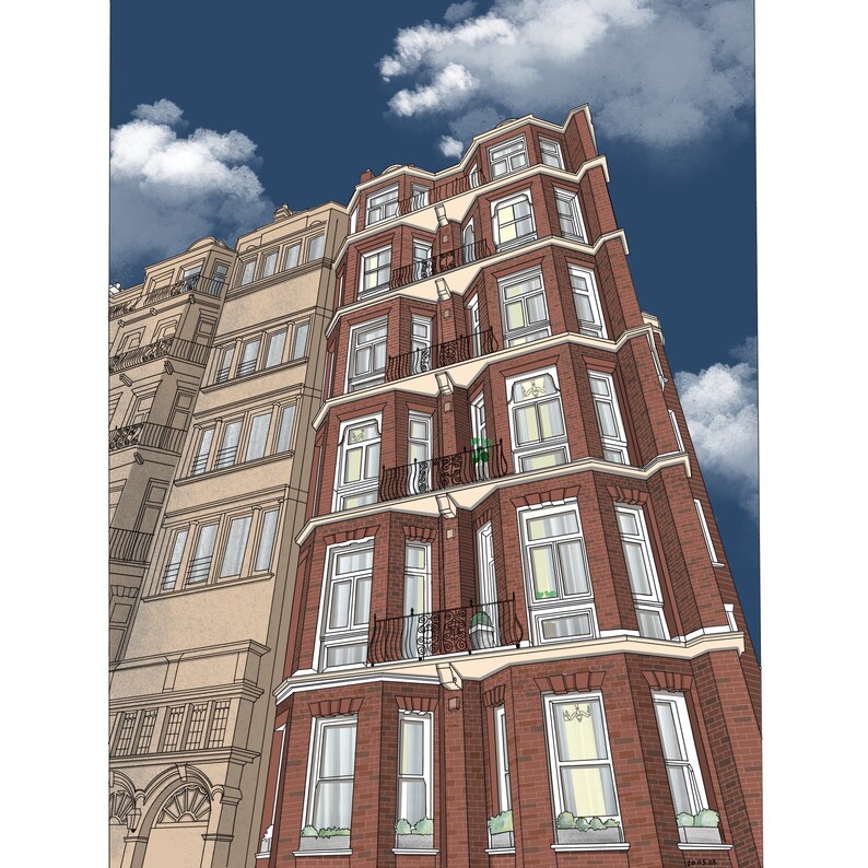 Digitally Drawn Customised House Sketch, Custom Home Illustration ...