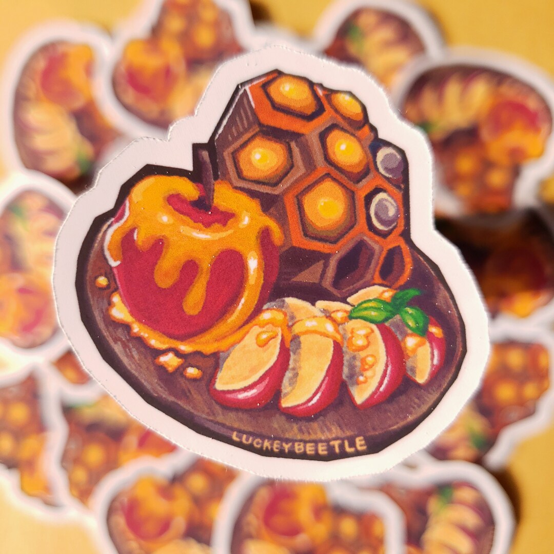 TOTK Zelda Food Honeyed Apple MATTE Hand Painted Die Cut Sticker ...