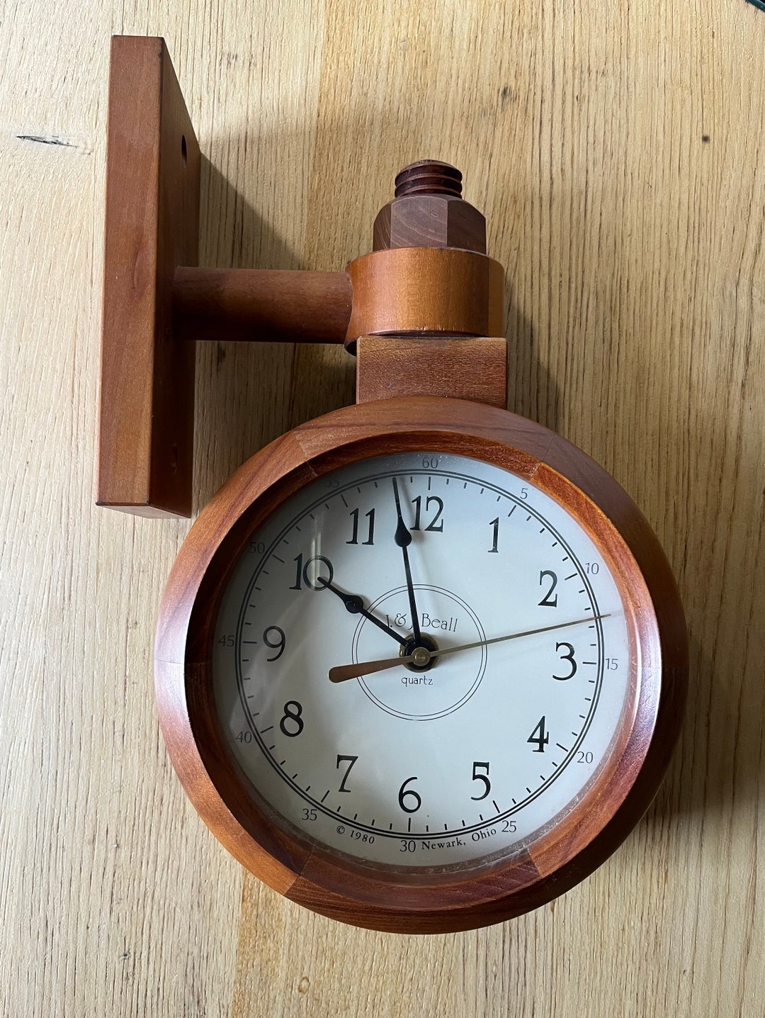 J&J Beall 1980 Wooden Swivel Nut and Screw Clock - Etsy