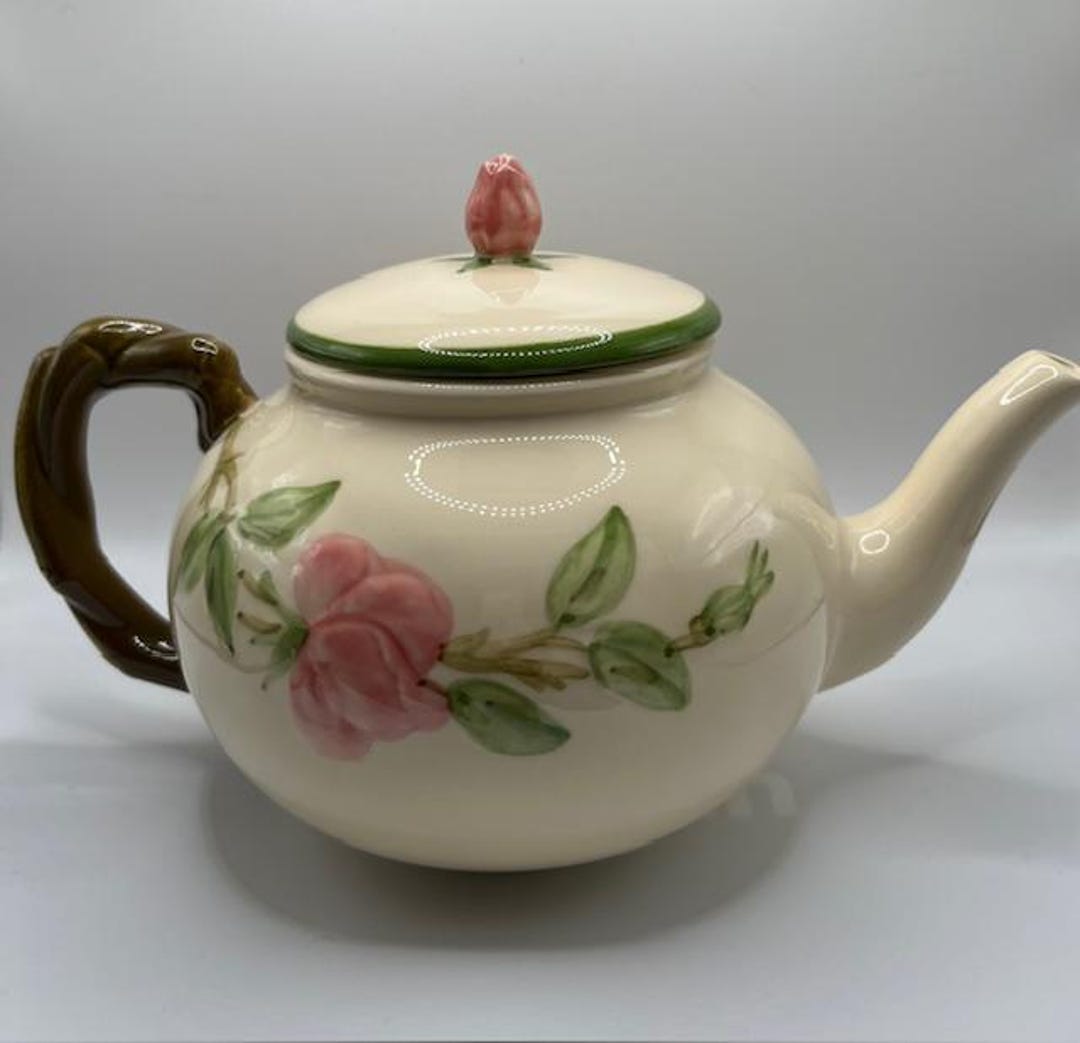 Vintage 1940's Franciscan Desert Rose Teapot - Etsy
